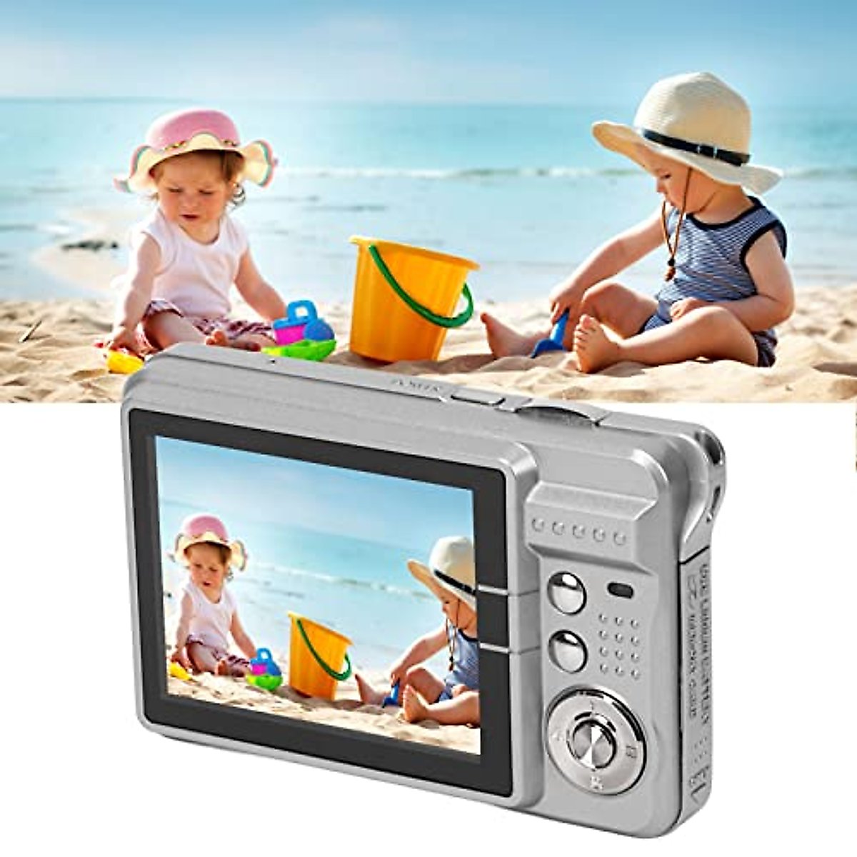 Digital Camera 4K, 4K Digital Camera 48MP 2.7in LCD Display 8X Zoom Anti Shake Vlogging Camera for Photography Continuous Shooting (Silver)