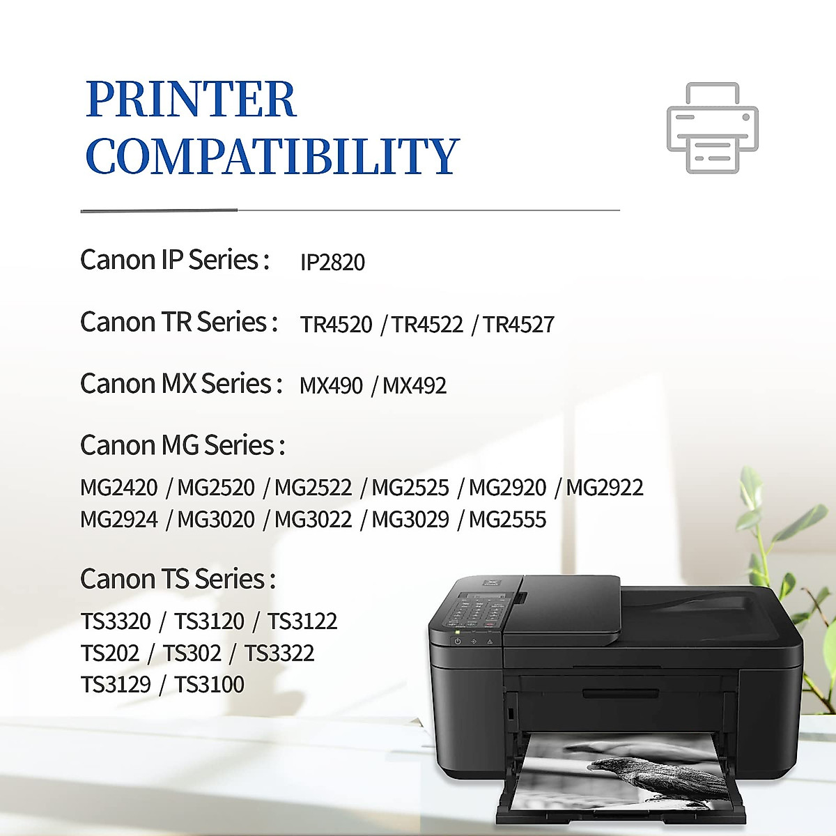 INKCLOUD Compatible Ink Cartridges Replacement for Canon PG-243 CL-244XL 243XL 244XL Black Color Combo for Cannon Pixma TS3122 MX490 MX492 TR4522 TR4520 MG2922 MG2520 Printer (1 Black,1 Tri-Color)