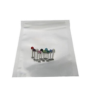 Honbay 10color Mixed Labret Ring,honbayTM 10pcs Mixed 16g Czech Crystal Lip Labret Ring Studs Monroe Stainless Steel Piercing