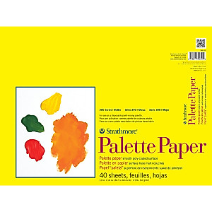 Strathmore 300 Series Palette Paper Pad, Tape Bound, 12x16 inches, 40 Sheets (41lb/67g) - Artist Paper for Adults and Students