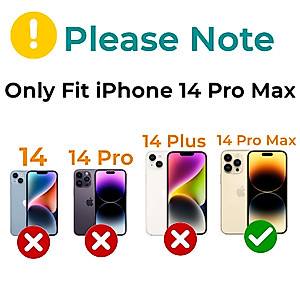 Filaco Cute Case for iPhone 14 Pro Max, Curly Wave Frame Shape Minnie Glitter Cover, Slim Thin Full Camera Lens Protection Case for Women & Girls