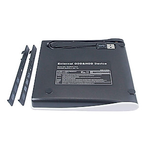 Ultra Slim USB 3.0 Pop-Up External CD/DVD/BD Optical Drive Enclosure Kit ODD Caddy for HP Dell Lenovo Asus Acer Laptop Internal 9.5mm 9mm SATA Tray-Loading DVD Blu-ray Drive White
