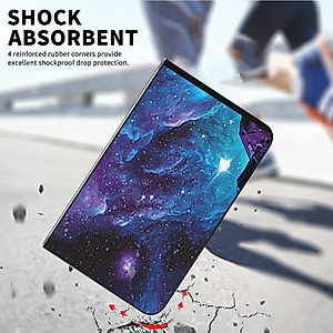 AIRWEE Case for Microsoft Surface Duo Case,Surface Duo Leather Case 2020, Ultra Slim Hard PC Back Case Protective Fold Cover Case for Microsoft Surface Duo,Starry Sky