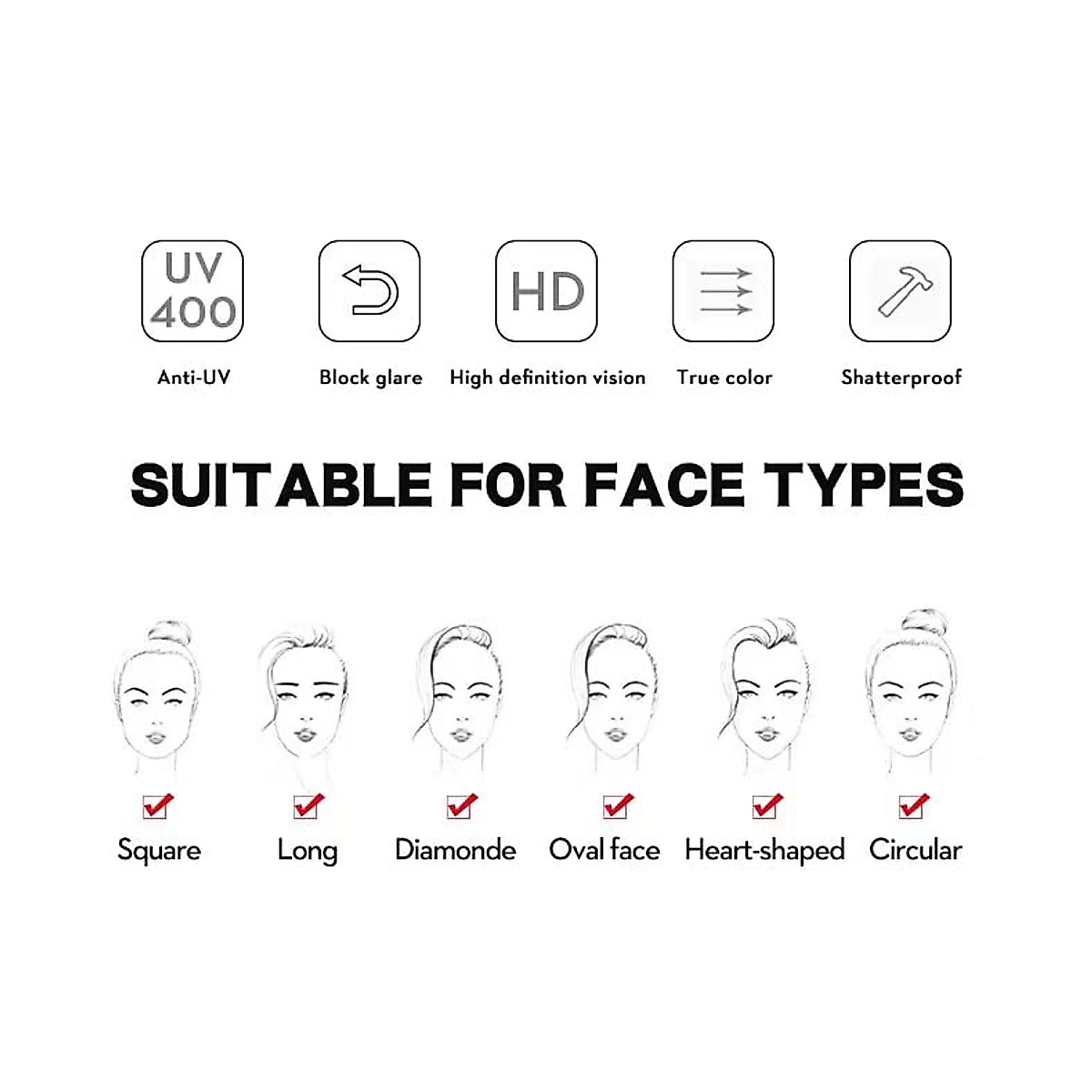 NLEYANB 8 Pairs Wholesale Classic Oversized Designer Fox Cat Eye Sunglasses for Women Men 100% UV Protection