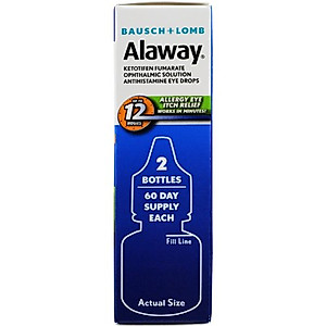 Allergy Eye Itch Relief Eye Drops by Alaway, Antihistamine, 10 mL (Pack of 2)
