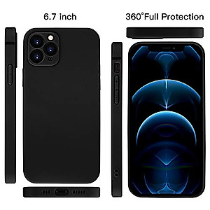 peafowl iPhone 12 Pro Max Case Compatible with iPhone 12 Pro Max Matte Silicone Gel Cover with Full Body Protection Anti-Scratch Shockproof Case Classic Black 6.7 inch