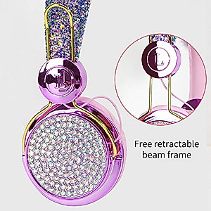 Coholl Kids Headphones for Girls Children Teens Gaming Foldable Adjustable Headset with 85dB Volume Wired Headphones w/Microphone 3.5mm Jack Sound Over On Ear Headset for School Birthday Unicorn Gift