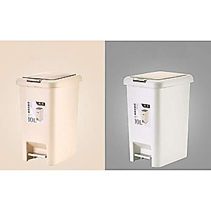Daliuing Modern Mini Wastebasket Slowly Drop The Color of Mute Foot-Operated Trash can Garbage Can with Lid for Kitchens, Home Offices, Kids Rooms
