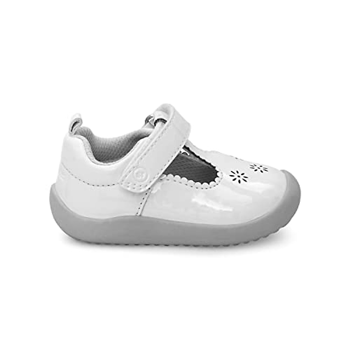 Stride Rite 360 Girls Cheyenne Mary Jane Flat, White, 5 Toddler US