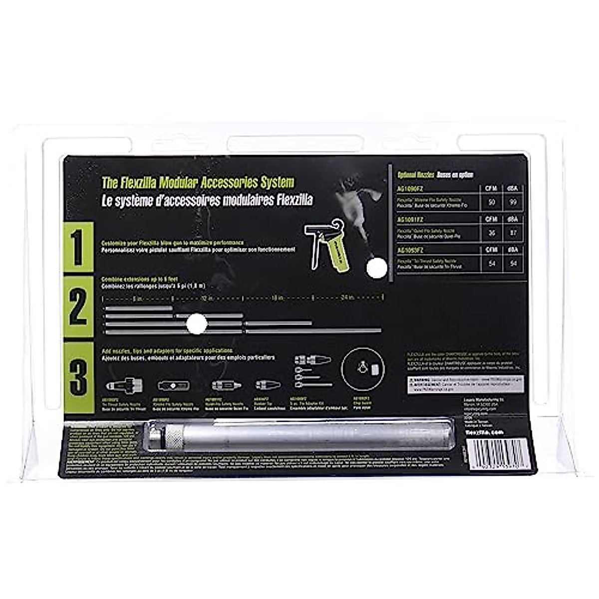 Flexzilla X1 Blow Gun Kit, 10-Piece, ZillaGreen - AG1500FZKIT