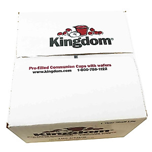 Kingdom Prefilled Communion Cup with Wafers(100 ct-red juice) Sealed in a Single-Serving Container with 1-Year Shelf Life, Perfect for Holy Eucharist Celebration in Hospitals, Summer Camps, and more!