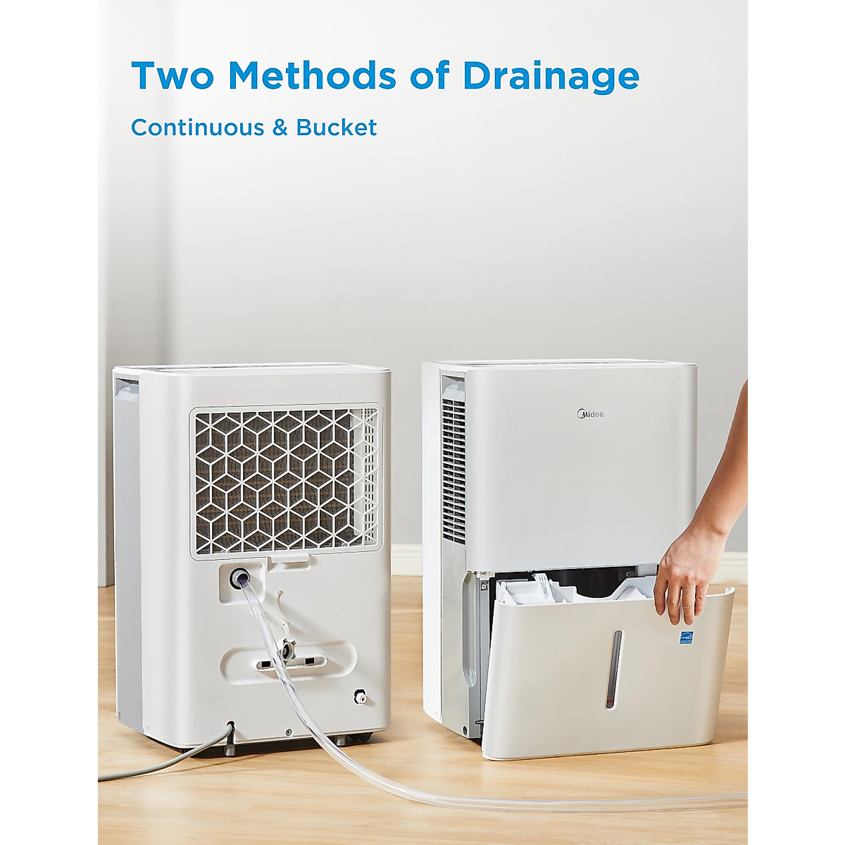 Midea 1,500 Sq. Ft. Energy Star Certified Dehumidifier With Reusable Air Filter 22 Pint - Ideal For Basements, Large & Medium Sized Rooms, And Bathrooms (White)