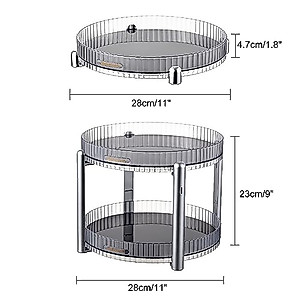 Spice Spinner, Spinning Spice Rack, Lazy Susan Turntable Organizer, 360 Degree Rotating Dresser Organizer, for Countertop, Refrigerator, Dresser Storage (Size : Single layer)