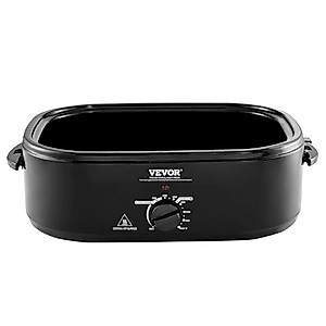 VEVOR Electric Roaster Oven, 20 QT Turkey Roaster Oven with Self-Basting Lid, 1450W Roaster Oven with Defrost & Warm Function, Adjustable Temperature, Removable Pan & Rack, Fits Turkeys Up to 24LBS