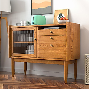 Yanxia Antique Brass Cabinet Knobs, Dresser Pulls for Kitchen, Vintage Drawer Hardware Handles for Bedroom, 1-1/8 Inches Diameter, 6 Pack (Model 9588)