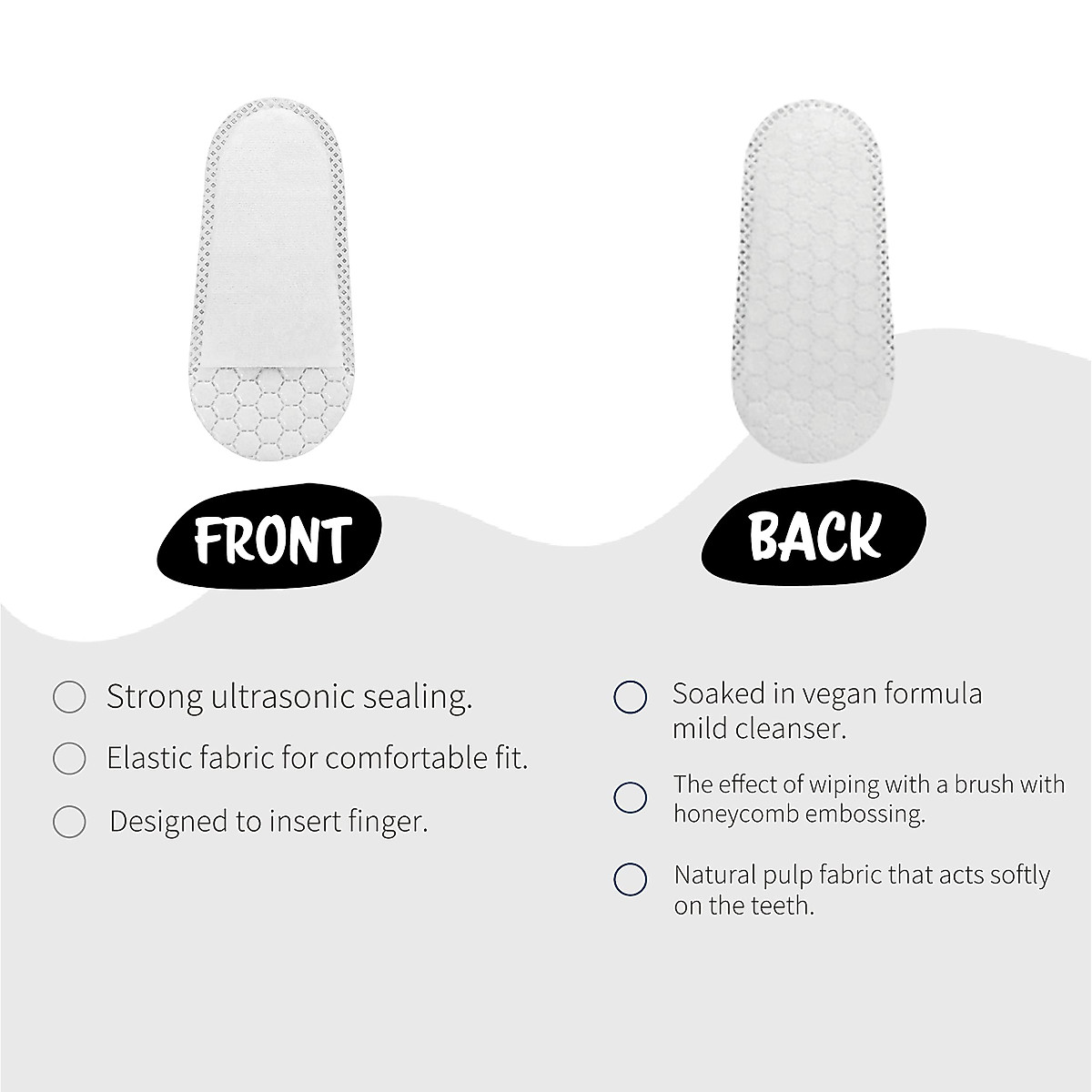 Puppy Crush Pet Finger Tooth Paste Mint (50 Wipes) Easy-to-use Disposable pet Finger Tooth Wipes