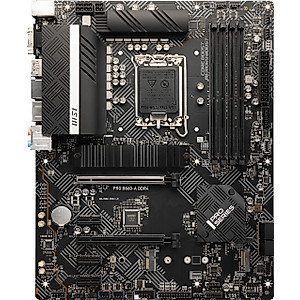 MSI PRO B660-A DDR4 Motherboard (ATX, 12th Gen Intel Core, LGA 1700 Socket, DDR4, PCIe 4, 2.5G LAN, M.2 Slots, USB 3.2)