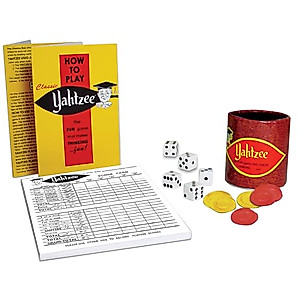 Classic Yahtzee with Retro Artwork, An Exciting Game Of Skill And Chance with Original Components, by Winning Moves Games USA, for Ages 8 and Up, 2 or More Players (1167)