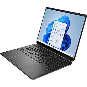 HP Spectre x360 2-in-1 Laptop 2023 13.5” 1920 x 1280 Display, Intel Core i7-1355U, 10-core, Intel Iris Xe Graphics, 16GB LPDDR4, 512GB SSD, Backlit Keyboard, Thunderbolt 4, FP, Windows 11 Home