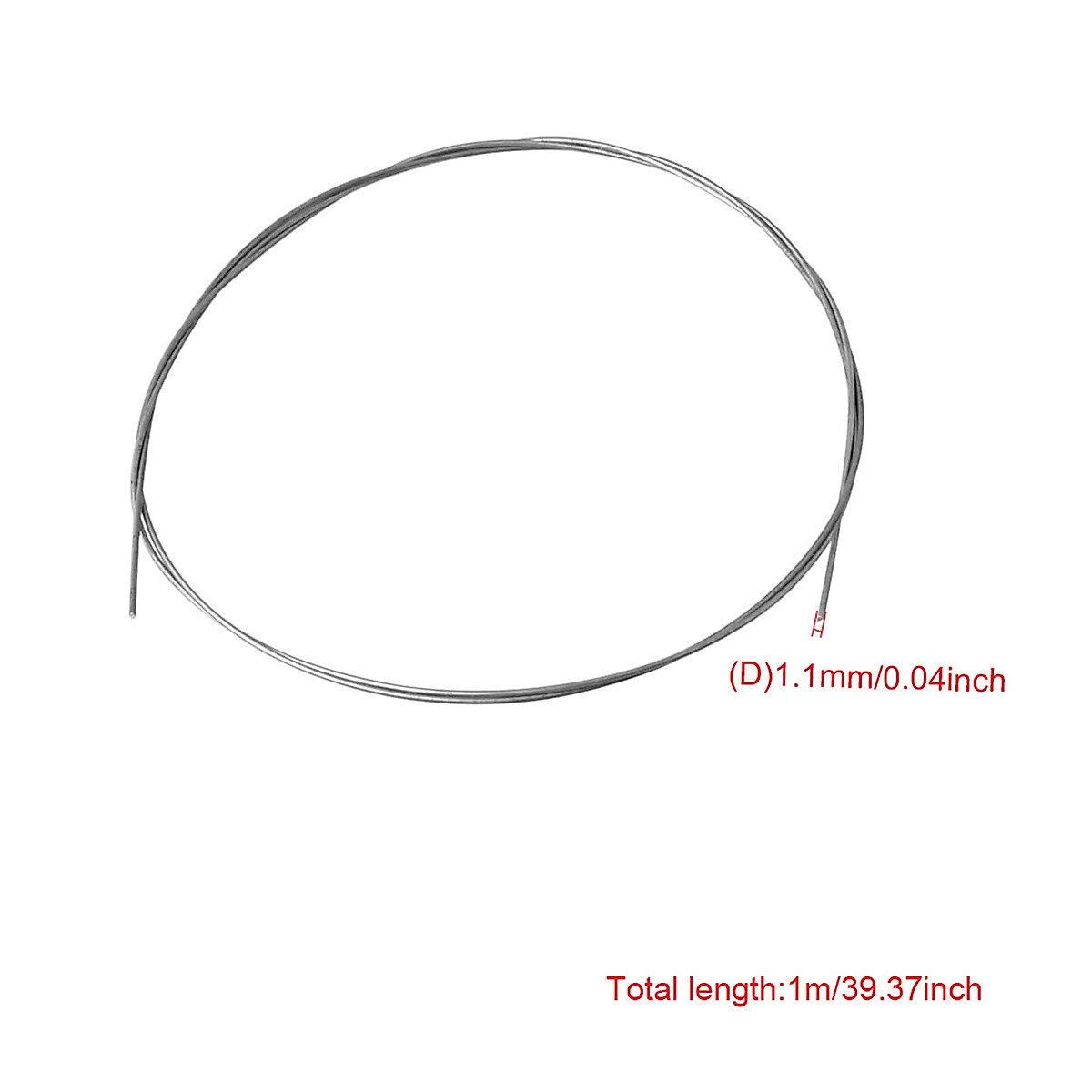 Yibuy 18# Piano Music Wire Replacement Strings 1mm Dia Musical Parts 1M