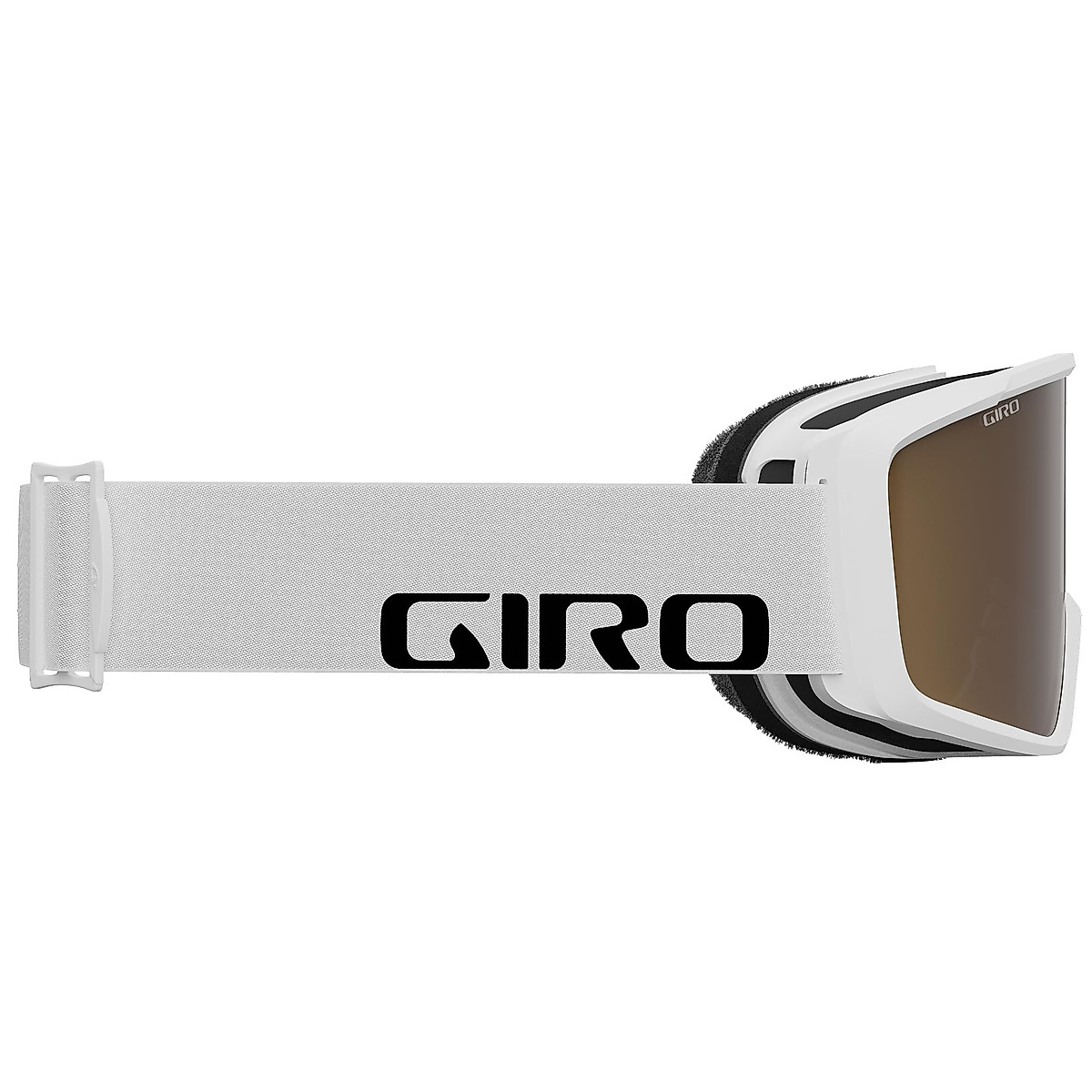 Giro Index 2.0 OTG Ski Goggles - Snowboard Goggles for Men, Women & Youth - White Wordmark Strap with Amber Rose Lens