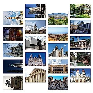 Dear Mapper El Salvador City Landscape Postcards Pack 20pc/Set Postcards From Around The World Greeting Cards for Business World Travel Postcard for Mailing Decor Gift