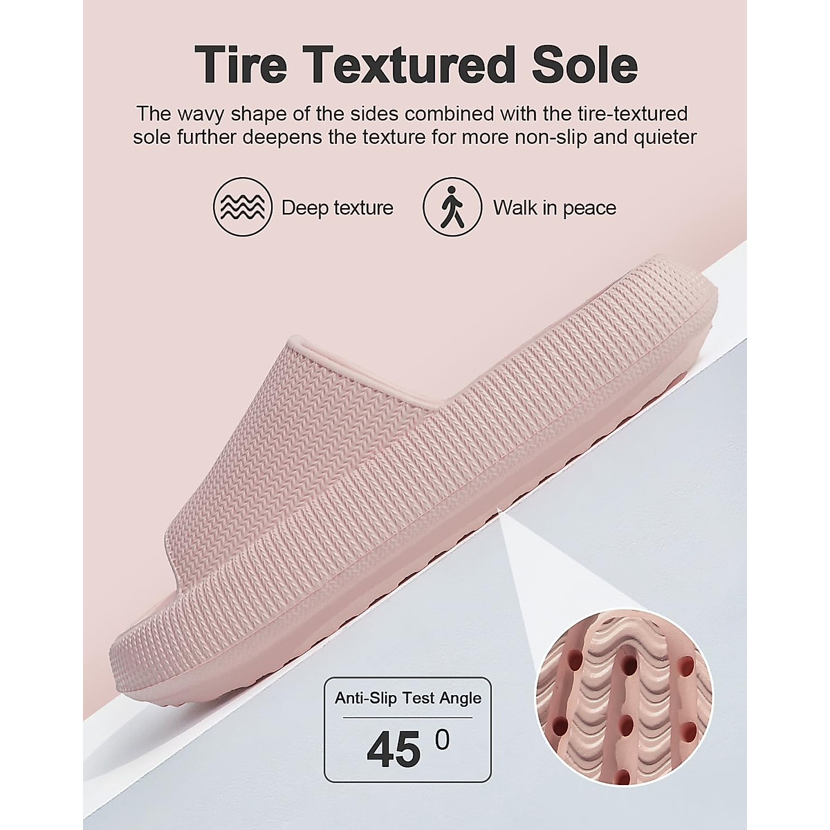 SUMMERJOY Cloud Slides for Women and Men, Soft Cloud Slippers, Massage Black Bubble Slides Easy Clean Thick Sole Non-slip Pillow Slippers, Shower, Swimming, Beach, Indoor and Outdoor Pillow Slides