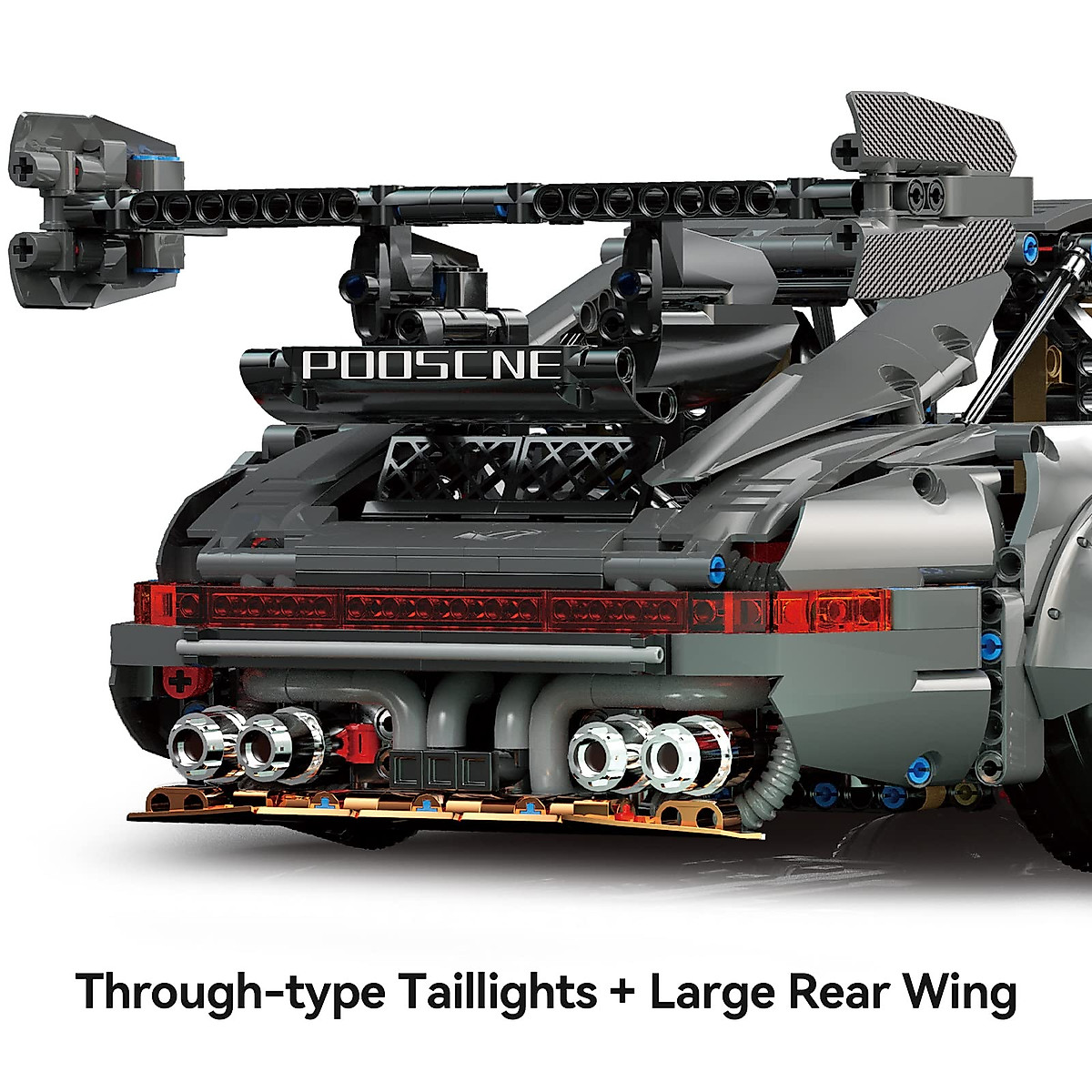 ZYLEGEN Race Car Building Toy Set,Collectible Model Building Set and Sport Car,Supercar Building Kit for Boys, Girls, and TeensGift for Motorsport Fans (Gray)