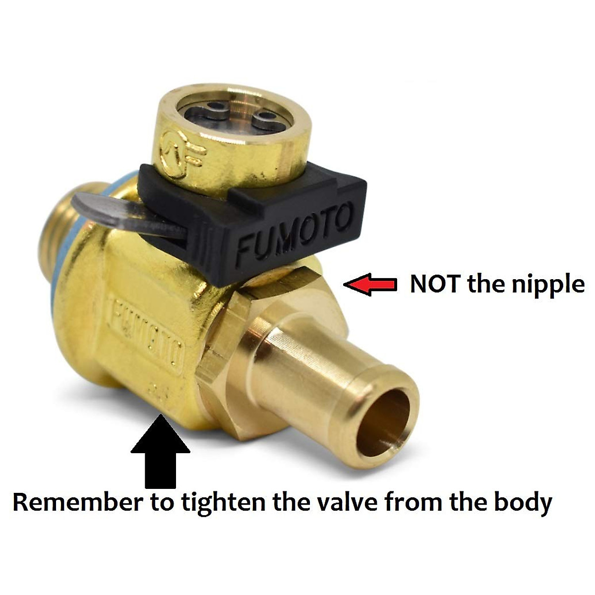 Fumoto F106N FN-Series Drain Valve with Long Nipple with Lever Clip