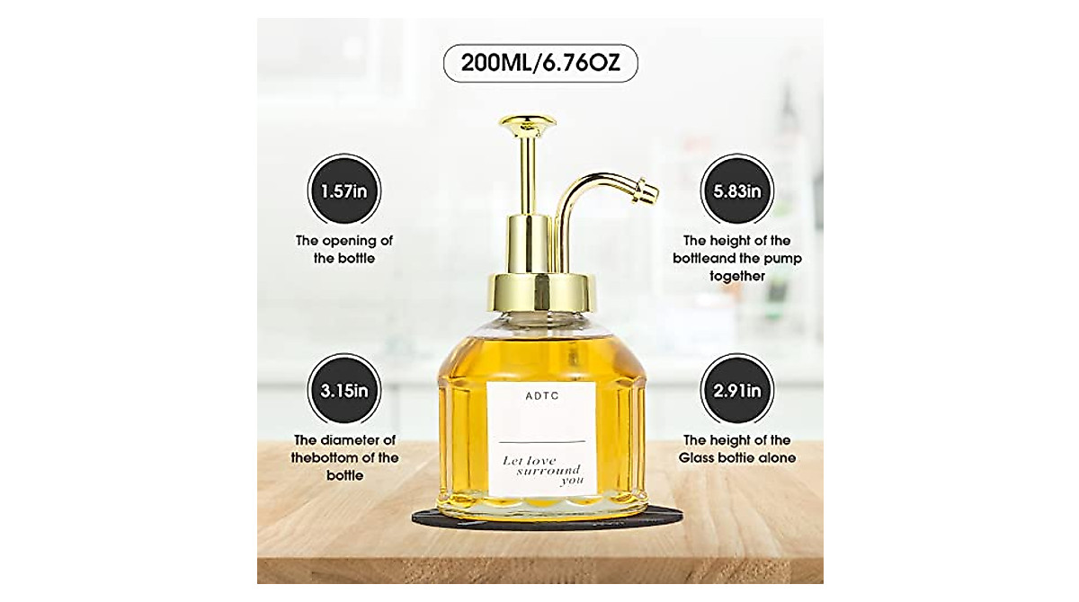 ADTC Coffee Syrup Dispenser - Vanilla Syrup Bottle with Pump