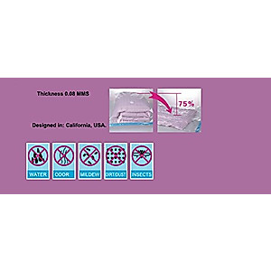 Storage Army [Pack of 5 Mega Jumbo Storage Bags Sealed Compressed Vacuum Bag Save Space Home Organizer & Travel Storage Saver Comforter Bags Protection Against Water | Odor | Mildew | Dust | Insects