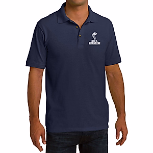 Ford Shelby Cobra Pocket Print Pique Polo, Navy Medium