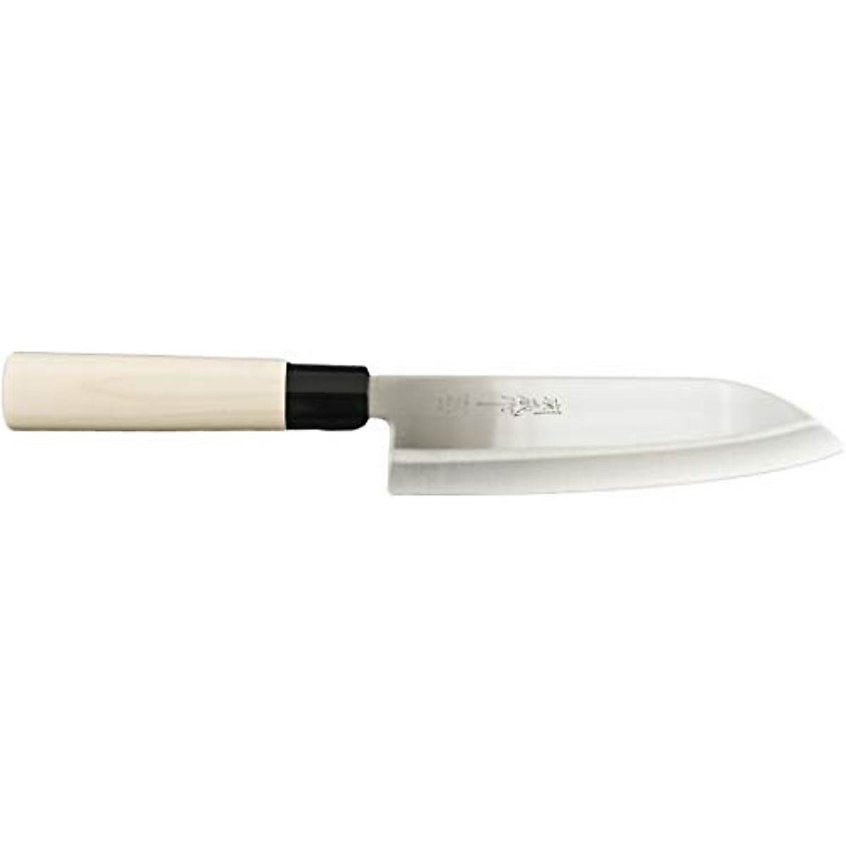 Hinomaru Collection Sekizo Japan Quality Stainless Steel Santoku Multi Purpose Chefs Knife 11.75" Itamae Sushi Chef Knife With Wooden Handle Made In Japan (Natural Wood Handle)
