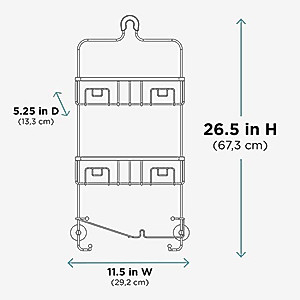 Zenna Home Hanging Over-The-Shower Caddy, Oil Rubbed Bronze