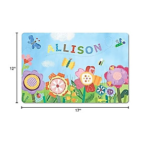 Personalized Placemat for Kids, Flowers - I See Me!