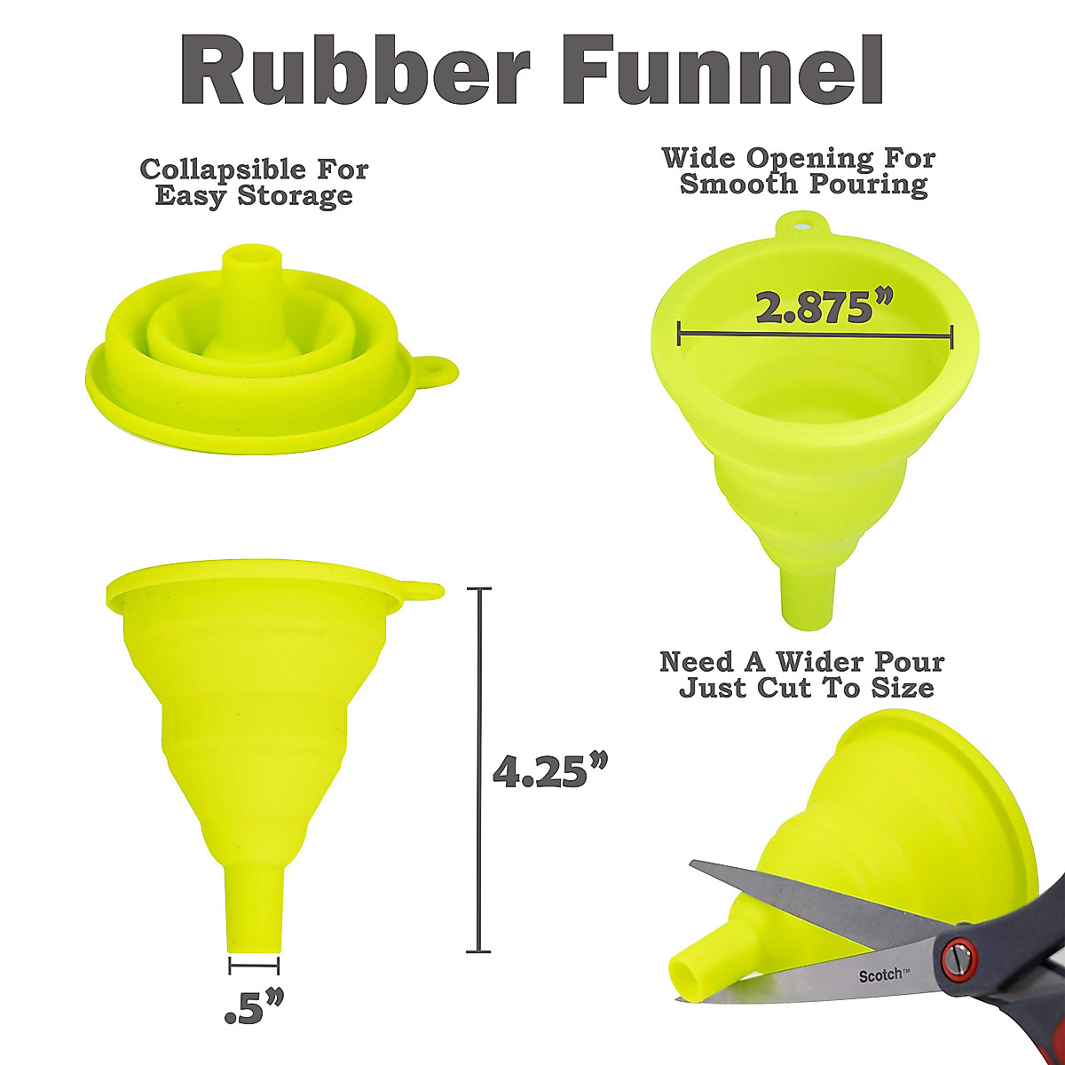 Empty PET Plastic Juice Bottles - Pack of 20 Round Reusable Clear Disposable Milk Bulk Containers with Funnel and Brush and Tamper Evident Caps (White, 4 oz)