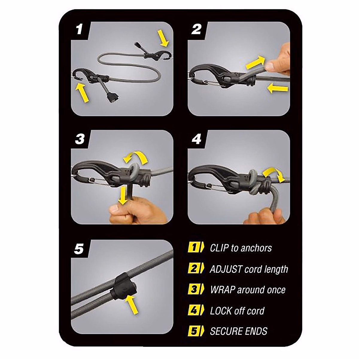 Nite Ize Kbb5-03-01 Size 5 Knotbone Adjustable Bungee