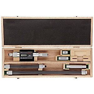 Mitutoyo 339-303 Digimatic Tubular LCD Inside Micrometer, Extension Pipe Type, 8-40" Range, 0.0001" Graduation, +/-0.00092" Accuracy, 5 pcs Extension Pipes