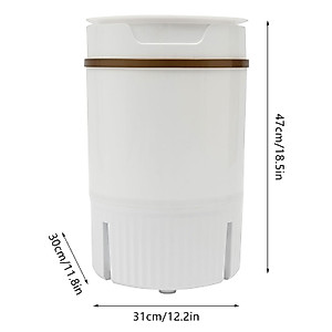 Compact Mini Washer- Portable Semi-automatic Small Washer Machine Single Tub Laundry Washer for Apartments, Dorms,Traveling, RV, IPX4 (White)
