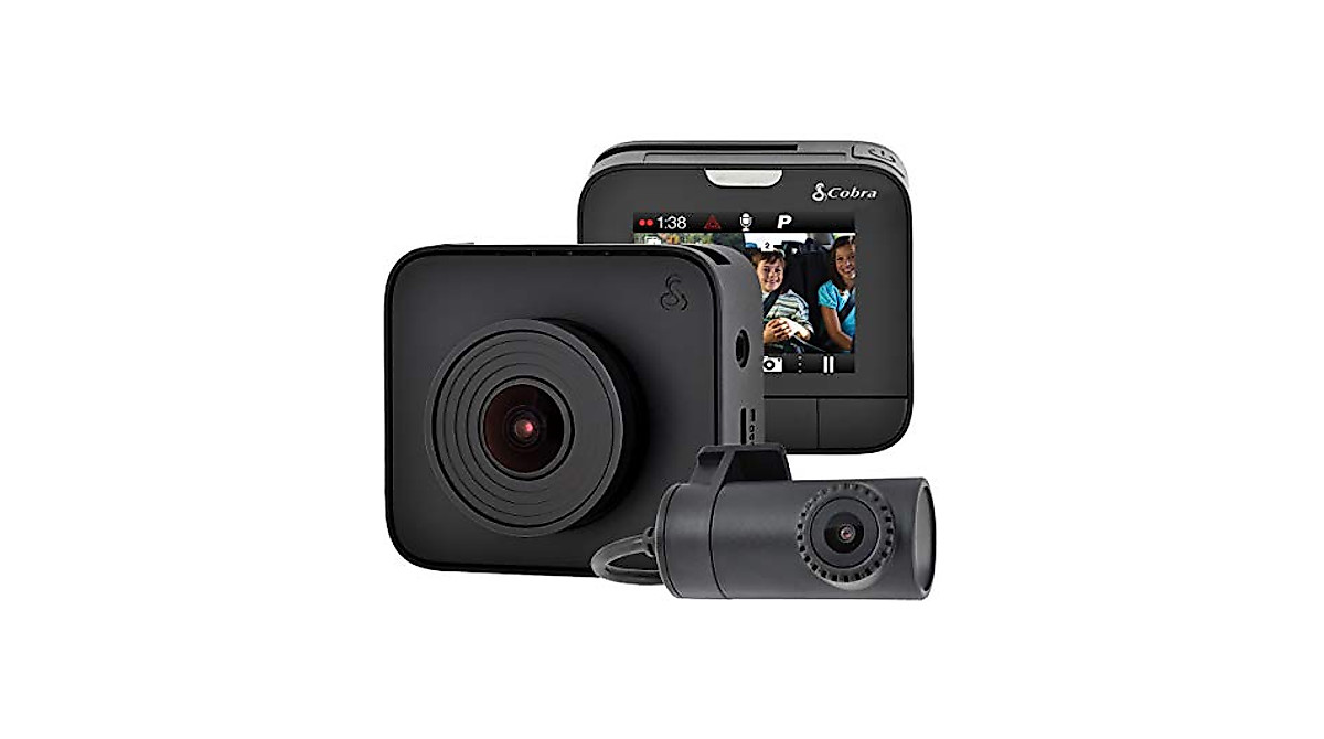 Cobra Dash Cam: 1080p Front & 720p Rear Dual Car Camera