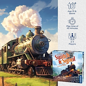 Switch & Signal | A Kosmos Game | Cooperative, Family-Friendly Strategy Train Game | Double-Sided Board | Travel Across Central Europe or North America | Game of The Year Recommended | 2-4 Players