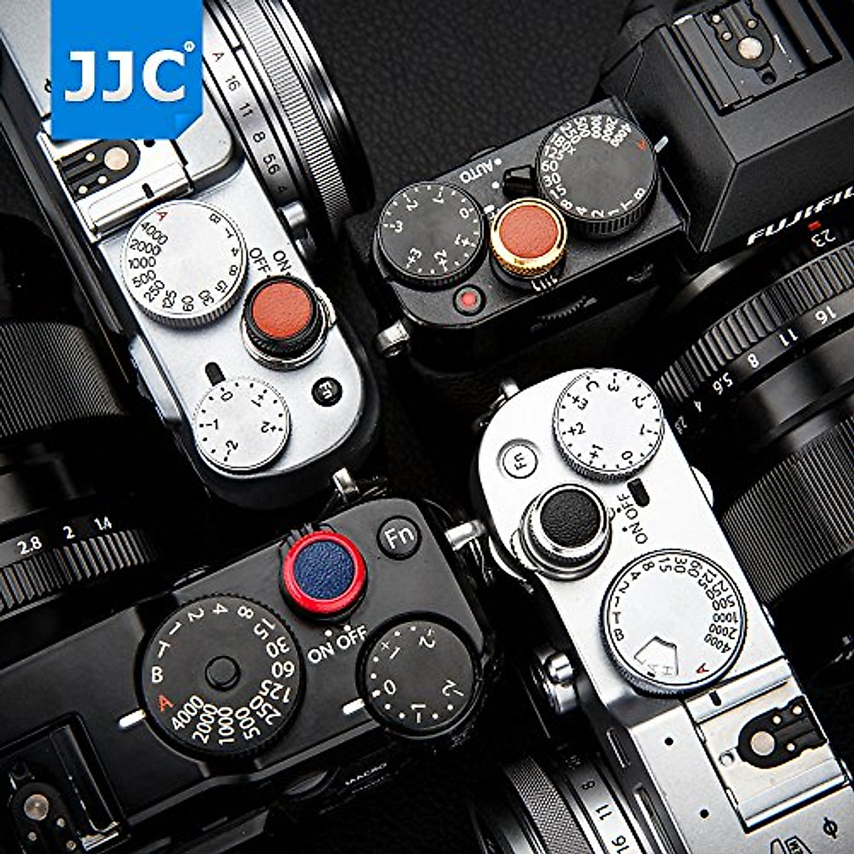 JJC Compatible Soft Shutter Release Button Cap for Fuji Fujifilm X-T30 II XT30 X-T3 XT3 X100F X-Pro2 X-Pro1 X-T2 X-E3 X-E2S X-T20 X-T10 X100T X100S for Sony RX10 IV III II, RX1RII RX1R RX1 / GR Black