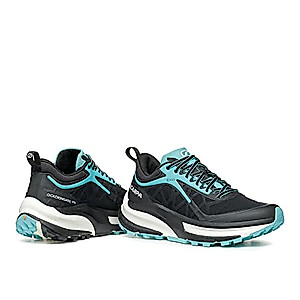 SCARPA Women's Golden Gate ATR GTX Waterproof Gore-Tex Trail Shoes for Trail Running and Hiking - Black/Aruba Blue - 8.5-9 Women/7.5-8 Men