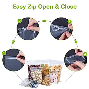 Premium 3 X 4 in (200 Count) Small Poly Zipper Bags, 2Mil Small Plastic Bags Clear, Easy Zip Open & Close, Zip Poly Bags Strong Locking Seal, Food Grade Safe, Handy Perfect for Many Uses by Valchoose