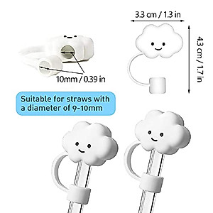 Silicone Spill Proof Stopper Set of 3 for Stanley Quencher H2.0 Flowstate Tumbler 40oz 30oz, 2 Pcs Could Straw Cover Cap + 2 Pcs Square Spill Stopper + 2 Pcs Round Leak Stopper