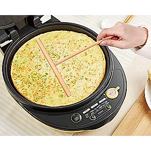 DS. DISTINCTIVE STYLE Crepe Spreader 2 Pieces 6.1 Inches x 4.7 Inches Natural Wooden T-Shaped Tool for Crepes Wooden Crepe Maker Pancake Maker Tool