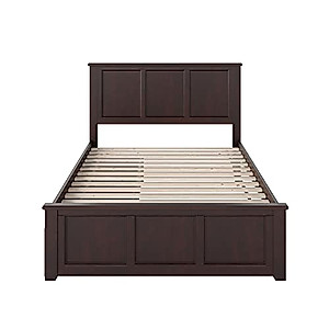 Atlantic Furniture AR8636111 Madison Platform Bed with Matching Foot Board and 2 Urban Bed Drawers, Full, Espresso