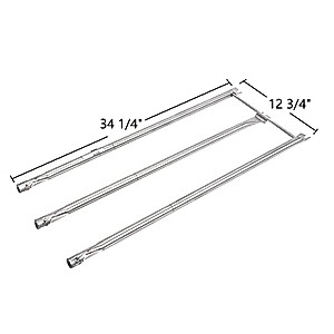 GasSaf 24.5 inch Flavorizer Bar and Burner Tube Set Replacement for Weber 7539, 7540 67820 67722, Genesis 300 Series Grills