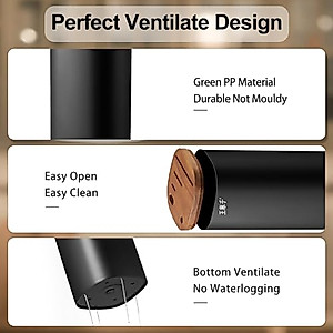 WANGMAZI Professional Kitchen Knife Set, Chef Knife Block Set German Stainless Steel Razor-sharp Blade, Ergonomic Comfortable Handle, Over 300 Years of Brand(6PCS, Black)