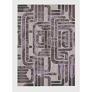 New Vintage Rug Lilac Ash Washable 5x7